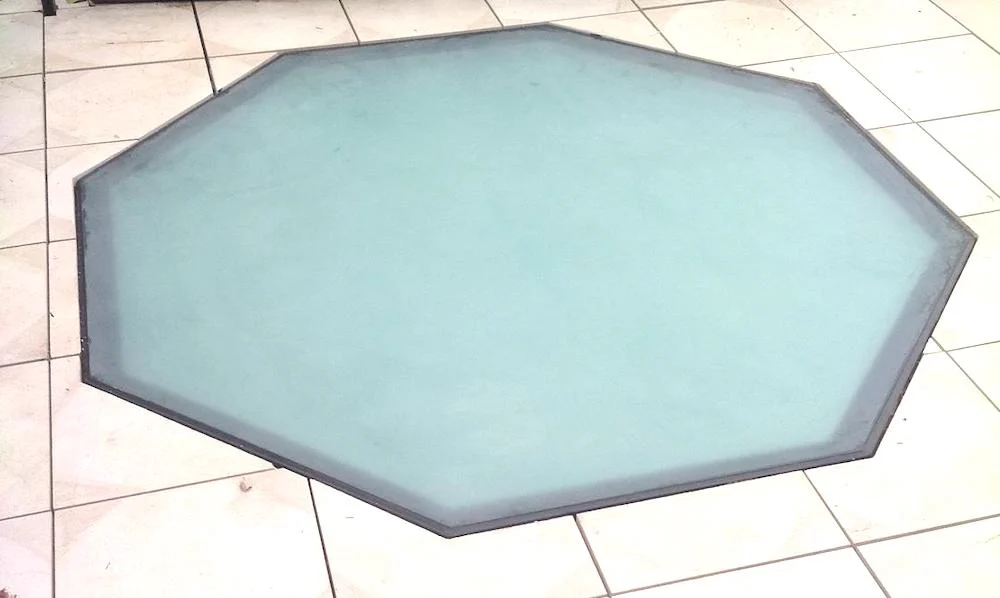 octagonal walk on rooflight | Structural Glass Design | Walk on glass ...